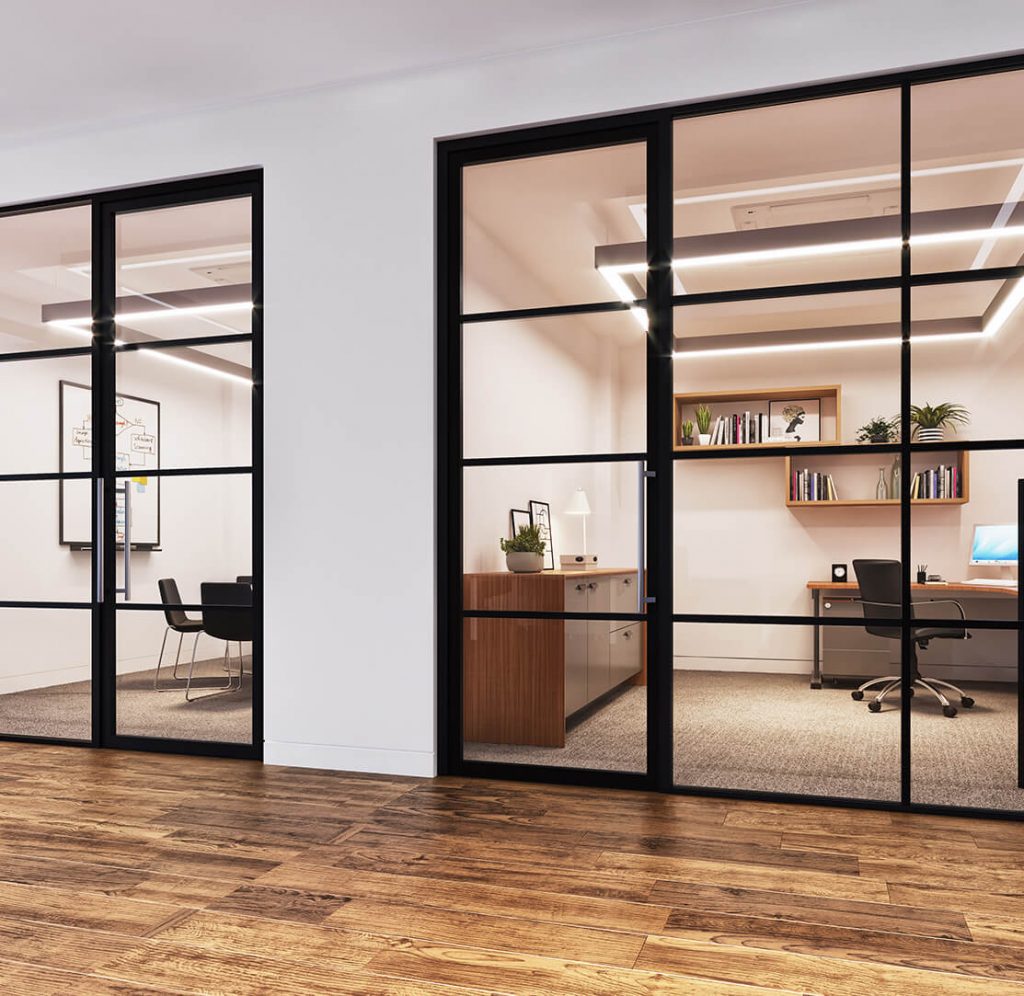 CONTEMPO DOOR DOUBLE GLAZED BANDEDUp to 46dB Rw - Fusion Partitions